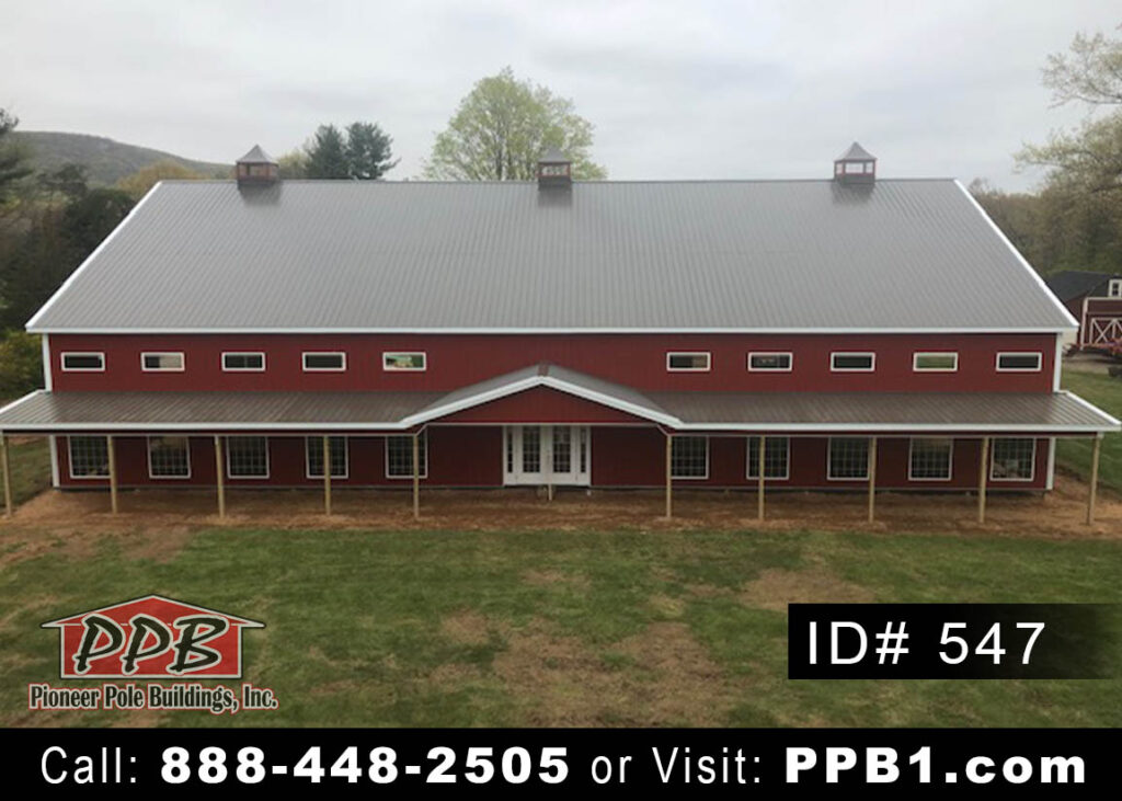 547 - Large Red Custom Commercial Pole Barn 60x100x16 - Pioneer Pole ...